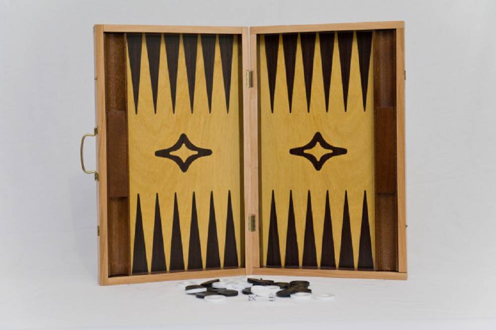Backgammon with walnut suitcase - Argytoys