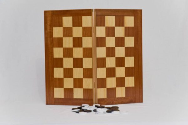 Backgammon and Chess with veneer wood - Argytoys